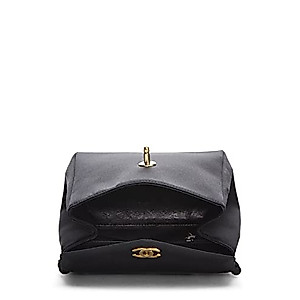 CHANEL, Pre-Loved Black Satin Envelope Flap Mini, Black