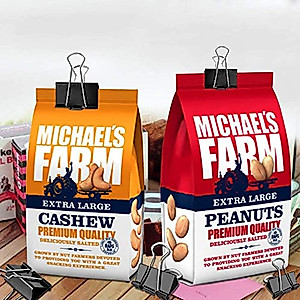 48 Pieces Extra Binder Clips,2 Inch Width,Paper Clips Extra Large for Office Supplies (Black)