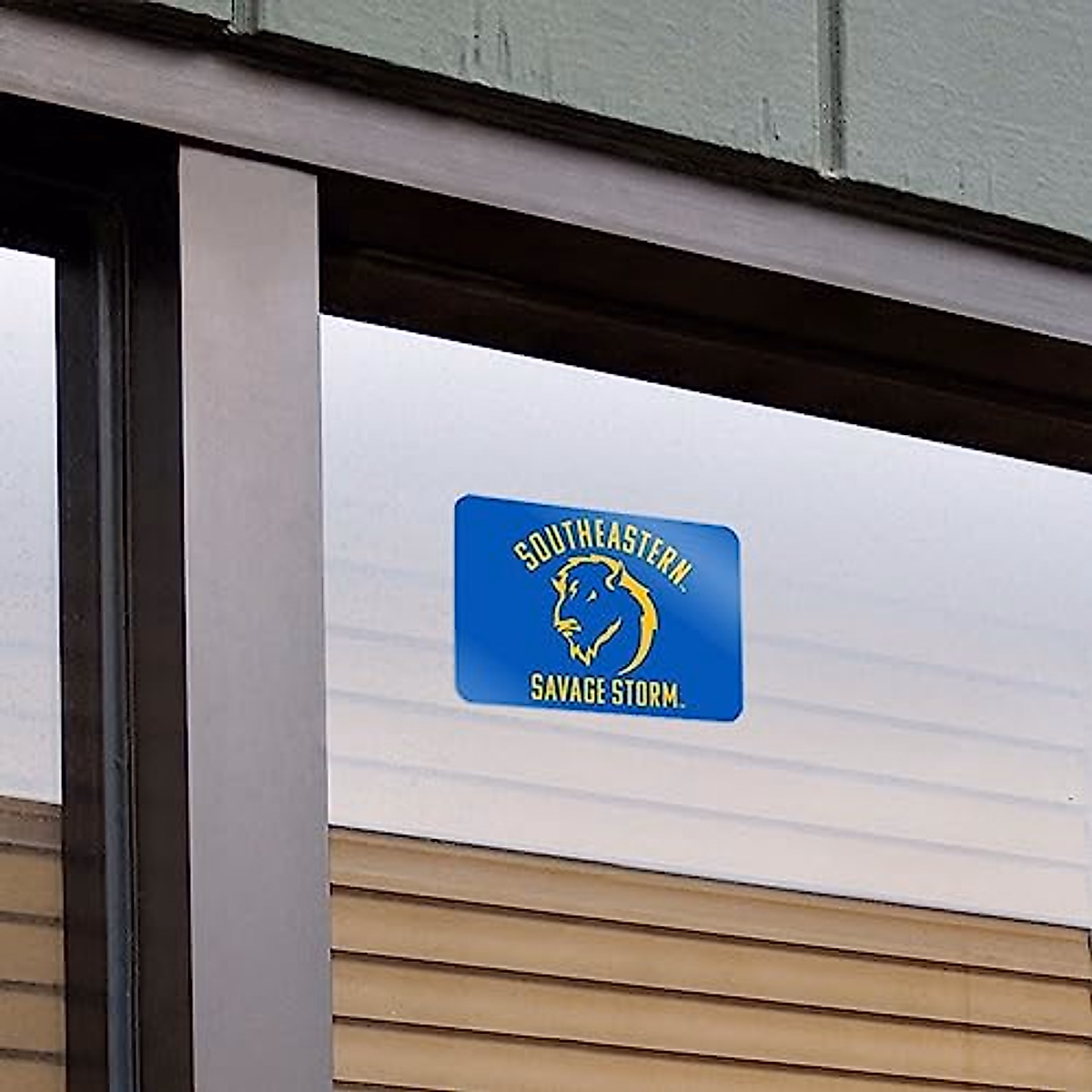 Southeastern Oklahoma State University Savage Storm Logo Home Business Office Sign - Window Sticker - 4" x 6" (10.2cm x 15.2cm)