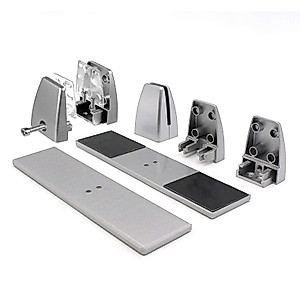 2 Pcs Sneeze Guard Clamp, Bracket Sneeze Guard Shield Base for Countertops, Stick On Heavy Duty Auminum Partition Guard Clamp, Panel Support Clamp Stand for Clear Desktop Counter Reception