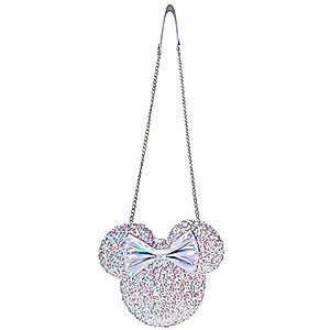 Loungefly X LASR Exclusive Disney Holographic Minnie Sequin Crossbody Bag - Fashion Bags Cute Crossbody Bags Disneybound Cosplay
