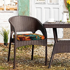 Psesaysky Sunflower Outdoor Cushion Cover Washable Patio Furniture Chair Replacement Cover Stretch Waterproof Outdoor Chair Pad for Patio Universal Fit