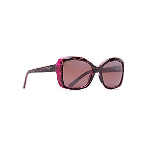 Maui Jim Women's Orchid Polarized Fashion Sunglasses, Tortoise w/ Raspberry/Maui Rose®, Medium