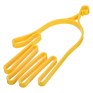 PATIKIL Golf Gloves Stretcher, 1 Pack Plastic Keeper Support Rack Holder Dryer Hanger Frame for Sports Gloves Maintenance, Yellow