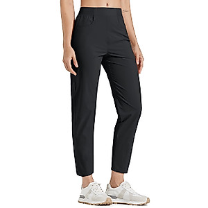 Libin Women’s Golf Pants Quick Dry Hiking Pants Lightweight Work Ankle Dress Pants for Women Business Casual Travel, Black L