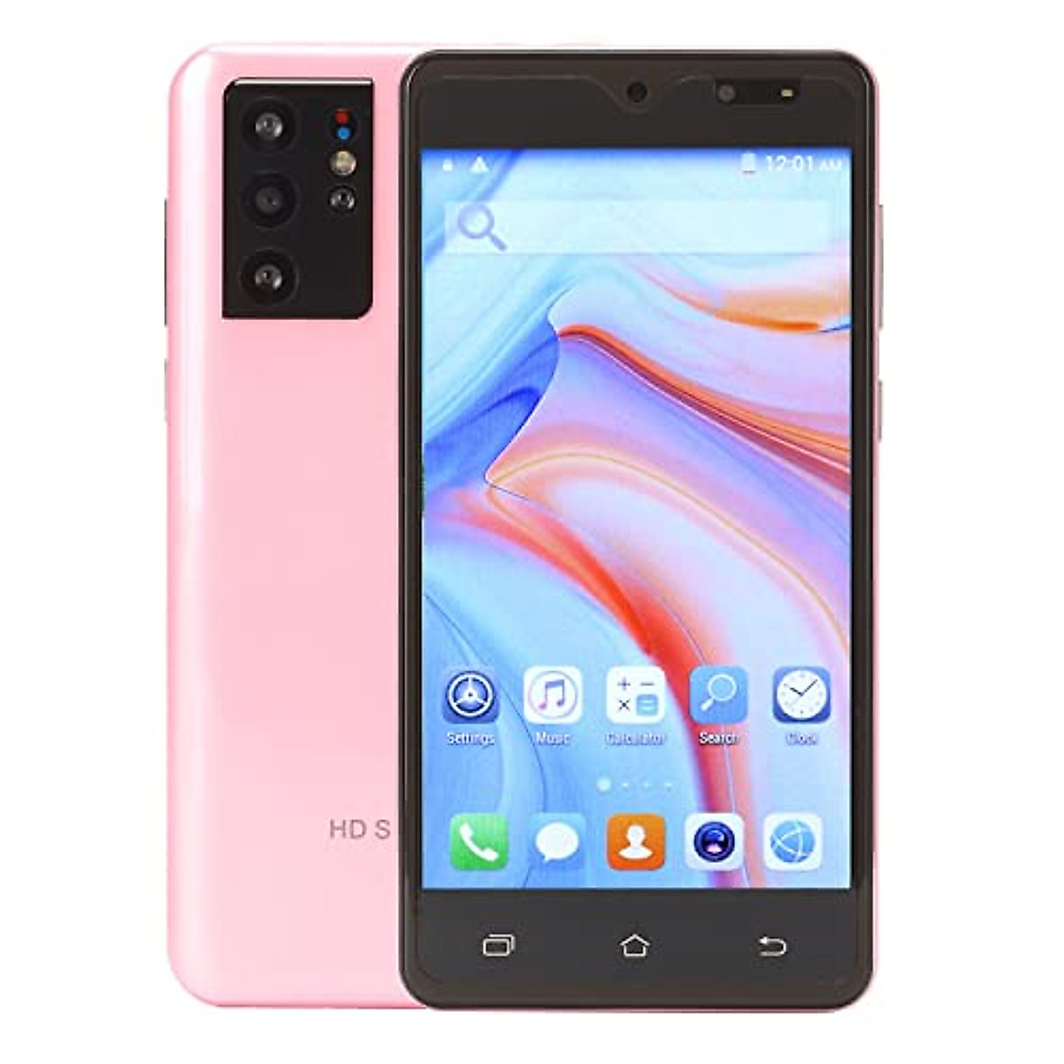 LEYT 5 Inch Pink Smartphone Micro USB 5MP Front 8MP Rear 2.4G 5G 2GB RAM 16GB ROM Mobile Phone Pink 100-240V Face Recognition for Work (US Plug)
