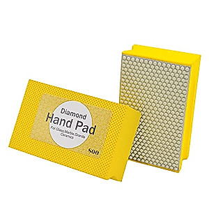 SDRTOP 7Pack Diamond Hand Sanding Pads Polishing Blocks for Granite Ceramics Marble Grit60-3000 Electroplated and Resin