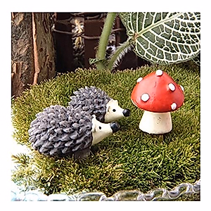 TANOMA Hedgehogs Fairy Garden Suppliers, Miniature Fairy Garden Accessories Figurines, Micro Landscape, Bonsai Craft Decor 3PCS