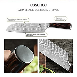 FULLHI Knife Set, 14pcs Japanese Knife Set, Premium German Stainless Steel Kitchen Knife Set