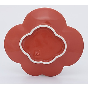 24to3西富陶磁器(Nishitomi) Arita Ware Hakushiyama Kiln Lucky Plate 2 Color Set Red and White Plum