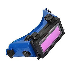 Welding Goggles Auto Darkening - Solar Auto Darkening Eye Mask Welding Goggles Welder Eye Protective Welding Glasses Mask Helmet (Blue)