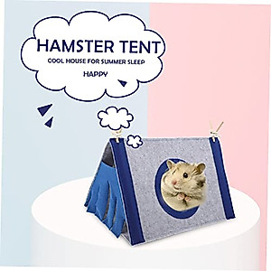 BESTOYARD 2pcs Hamster nest Chinchilla Bed Bunny Hideout Corner Hideaway Guinea Pig Chinchilla Corner Hideout Bedding for Guinea Pigs Warm Small Pet Animals Bed cage Hanging Felt Cloth
