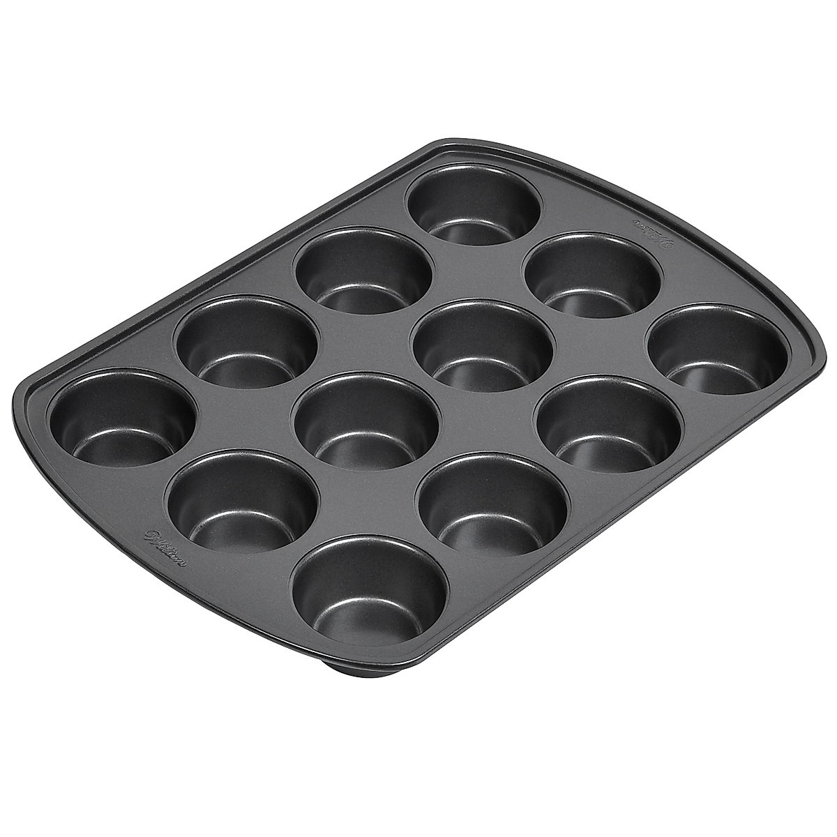 Wilton Perfect Results Premium Non-Stick 8-Inch Square Cake Pans, Set of 2, Steel Bakeware Set & Perfect Results Premium Non-Stick Bakeware Muffin Pan & Cupcake Pan, 12-Cup, Steel