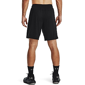 Under Armour Men's Baseline Basketball 10-Inch Shorts, Black (001)/White, Large