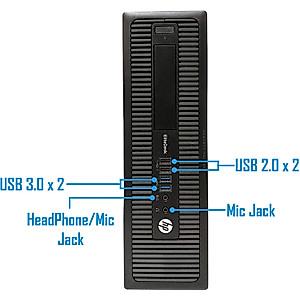 HP EliteDesk 800 G1 SFF Gaming Desktop, Intel Core i5-4570, 16GB DDR3 RAM, 256GB SSD & 2TB HDD, USB 3.0, NVIDIA Geforce GT 1030 2GB, HDMI, Display Port, WiFi BT 4.0 - Windows 10 Home (Renewed)