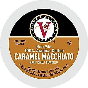 Victor Allen's Coffee Hawaiian Blend and Caramel Macchiato Single Serve K-Cup Coffee Pods | 80 Count