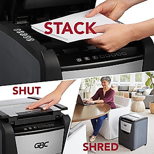 GBC Paper Shredder, Auto Feed+, 100 Sheet Capacity, Super Cross-Cut, Home Office Shredder, 100X (WSM1757602)
