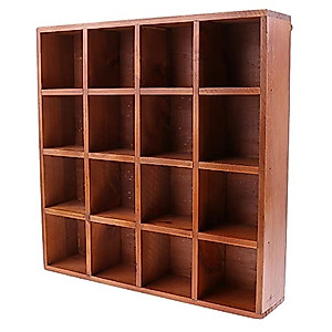 Fityle Home Storage Cabinet Cubby Wall Mount Shelf Grids for Displaying Collection