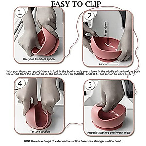 Silicone Baby Feeding Set, Toddler Dish with Suction, Baby Birthday Gift, Adjustable and Waterproof bib, Soft Spoon and Fork, Divided Tableware Set.