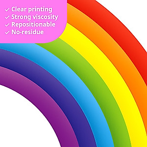 DECOWALL SG-1713 Rainbow and Clouds Kids Wall Stickers Wall Decals Peel and Stick Removable Wall Stickers for Kids Nursery Bedroom Living Room décor