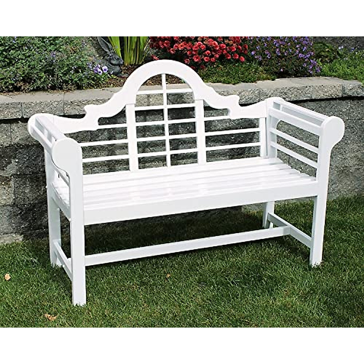 Achla Designs 125-0002 Lutyens Garden, 4 ft White Bench, 48-in L