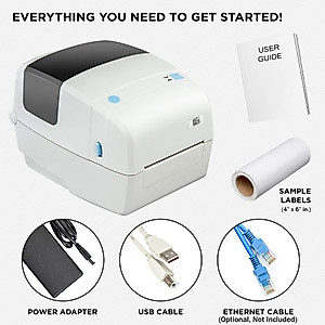 BCL D110 Label Printer, Ethernet & USB Port, Prints 4x6 Shipping Mailing Postage Barcode & Address Labels, Direct Thermal inkless Printer, USB Printer Cable Included, Windows & Mac Compatible