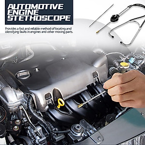 WINUERK Mechanic Stethoscope, Automotive Engine Diagnostic Sensitive Hearing Tool, Automotive Stethoscope Kit, Car Stethoscope Automotive Engine Diagnostic Tool for Cars, Trucks and Motorcycles