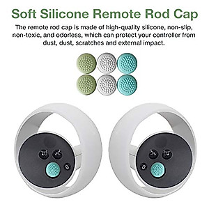 Cover Set for Oculus Quest 2,Touch Controller Grip Cover,Quest Lens Cover,Lens Protect Cover for Oculus Quest 2,Anti-Throw Sweatproof Handle Protective Sleeve (White)