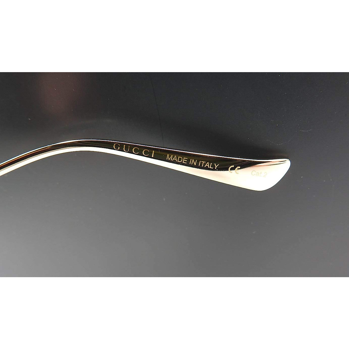 Gucci GG0225S 003 Gold/Green GG0225S Round Sunglasses Lens Category 2 Size 63