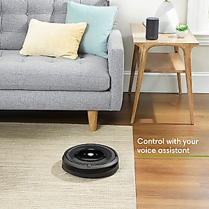 iRobot Roomba E5 (5150) Robot Vacuum - Wi-Fi Connected, Works with Alexa, Ideal for Pet Hair, Carpets, Hard, Self-Charging Robotic Vacuum, Black (Renewed)