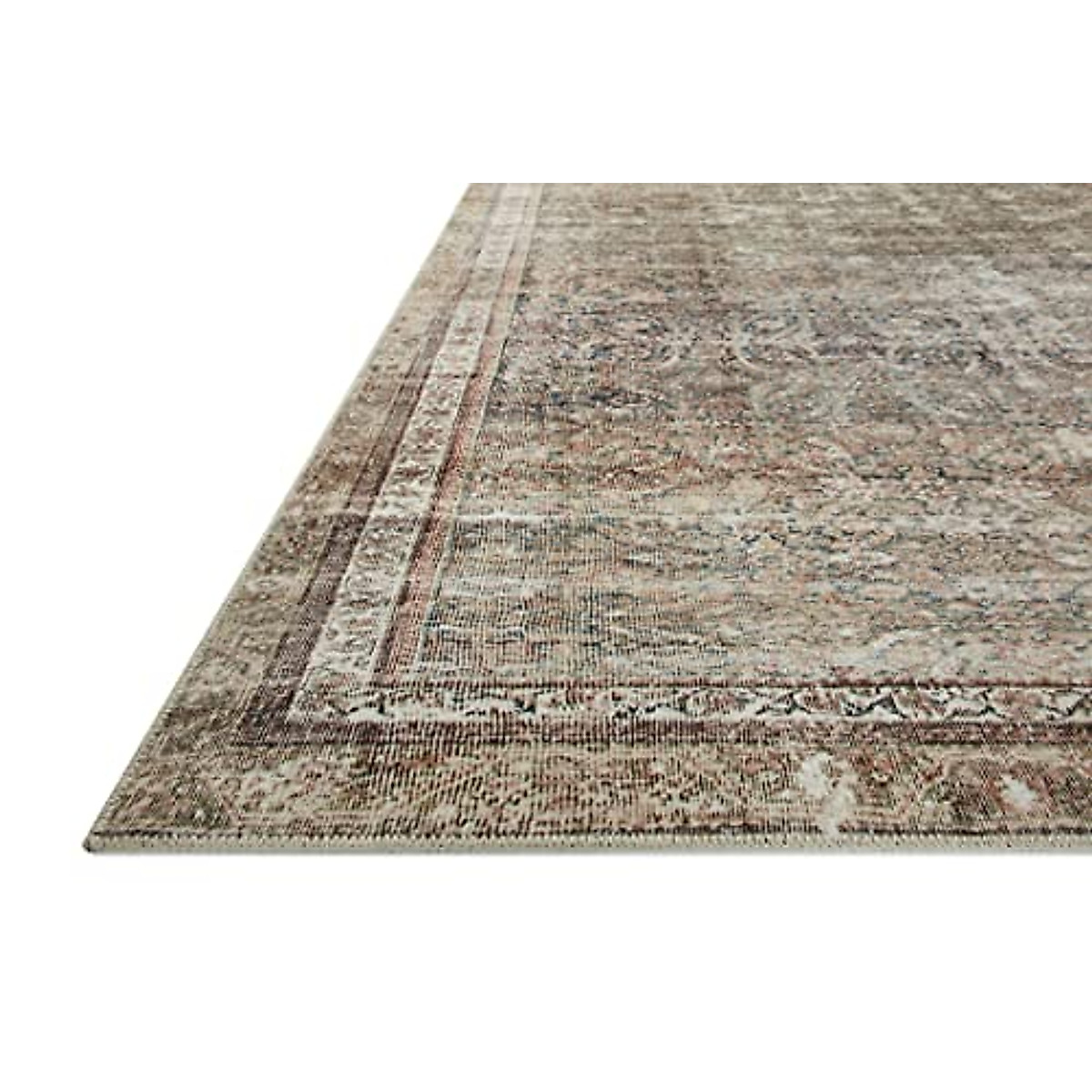 Chris Loves Julia x Loloi Jules Collection JUL-09 Ink / Terracotta, Traditional 8'-6" x 11'-6" Area Rug