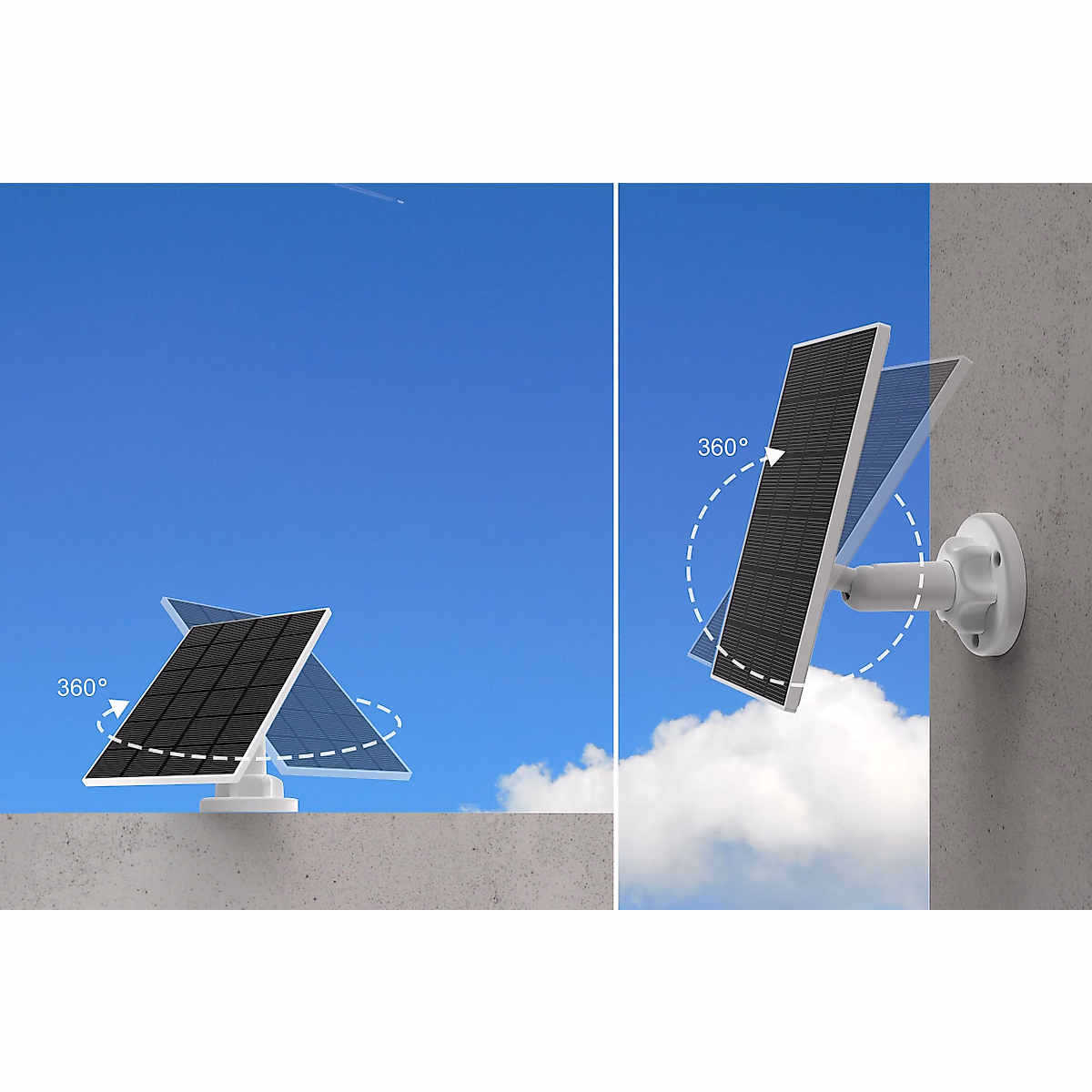 SANSCO Wire-Free Solar Battery Powered Security Camera, 4MP Outdoor WiFi IP Camera with Solar Panel, Waterproof,PIR Human Motion Detection, Night Vision, 2 Way Audio