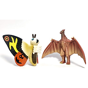 TwCare Set of 10 Godzilla Toys, Movable Joint Action Figures, King of The Monsters vs Kong Mini Dinosaur Mothra Imago Burning Heisei Mecha Ghidorah Playsets Kids Birthday Cake Toppers Pack