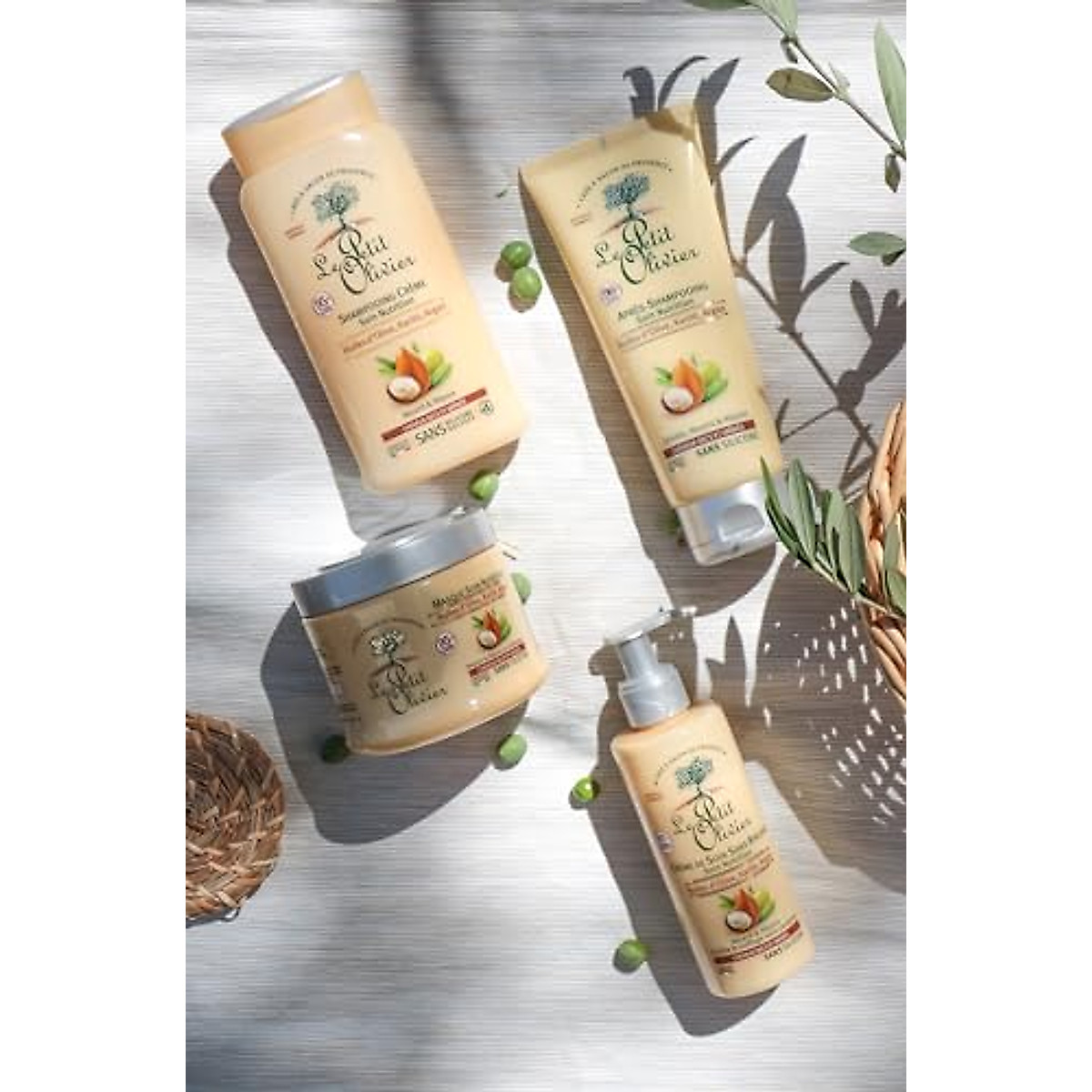 Le Petit Olivier Nutrition Hair Conditioner - Olive, Shea, Argan Oils - Detangles And Repairs - Enhances Softness And Elasticity Of The Hair - Suitable For Dry And Damaged Hair - 6.76 Oz