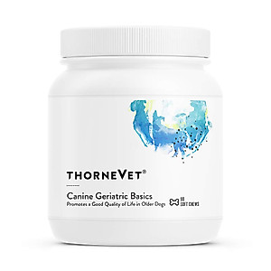 ThorneVET Canine Geriatric Basics – Senior Dog Multi-Vitamin/Mineral Formula Supports Healthy Cognition, Joints, and Eyes, 90 Soft Chews