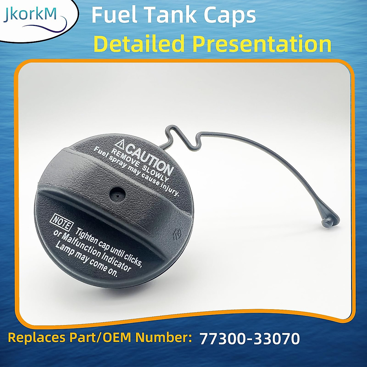 JkorkM 77300-33070 Gas Cap, Fuel Cap Compatible For Toyota 4Runner Camry Tacoma Tundra Avalon Corolla Highlander Matrix Sequoia Sienna Solara Lexus ES300 ES330 GS300 GS430 GX470 RX330 OEM 7730033070