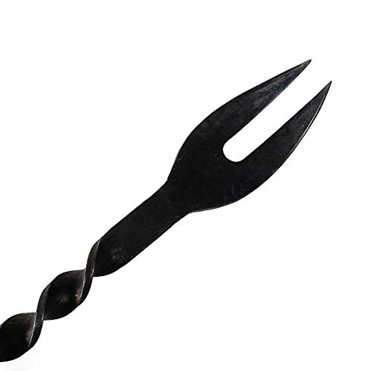 Mythrojan Hand Forged Medieval Fork Viking Medieval Camping Cutlery, 15.7” x 1.8”