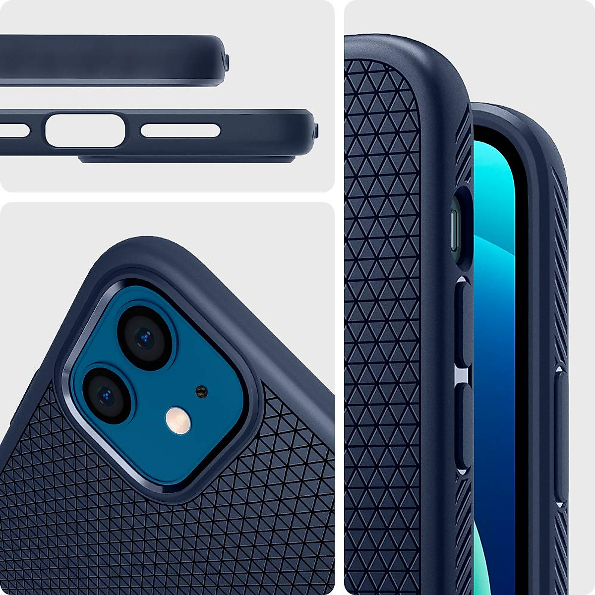Spigen Liquid Air Armor Designed for iPhone 12 Mini Case (2020) - Navy Blue