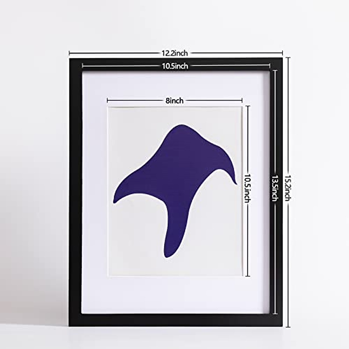 eletecpro 11x14 Picture Frame Made of Solid Wood - Displays 8x10/8.5x11 with Mat and 11x14 without Mat -Horizontal and Vertical Formats for Wall or Tabletop Display