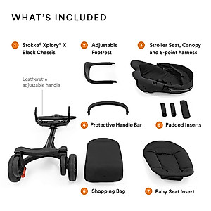 Stokke Xplory X, Ruby Red - Luxury Stroller - Adjustable for Both Baby & Parents’ Comfort - Padding, Harness & Reflective Zipper for Added Safety - Folds in One Step