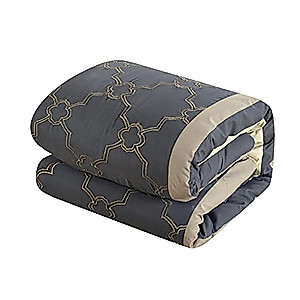 Chic Home CS2826-AN Camilia 16 Piece Bed in A Bag Comforter Set, Queen, Off- White