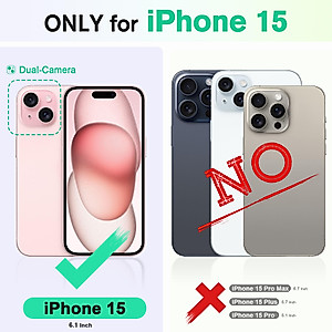 TUCCH Case for iPhone 15 Wallet Case, Kickstand [RFID Blocking] 4 Card Slots Protective TPU Interior Case, PU Leather Magnetic Shockproof Flip Cover Compatible with iPhone 15 6.1" 2023, Textured Black