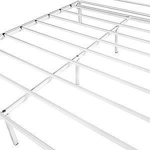 EMKK Twin Over Full Metal Bunk Bed with Ladder & Safety Guard Rails,Low Bunkbeds w/Sturdy Steel Slat Support, for Kids Teens Adults,Space Saving, No Box Spring Need
