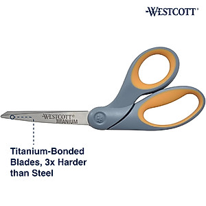 Westcott Titanium Bonded Scissors, 8" Bent