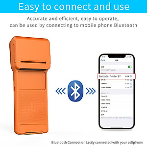 POS Receipt Printer 58mm Thermal Receipt Printer Bluetooth Handheld POS Machine Terminal Printer,Mobile POS Portable Back Clip Receipt Printer with Barcode Scanning Function
