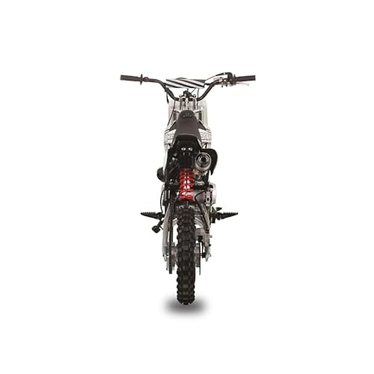 SYX MOTO 125cc Dirt Bike for Teens 12+yrs 4-Stroke Gas-Powered Dirt Bike Off-Road Motorcycle Electric Start Fully Automatic Transmission, Roost 125-1f, Black/White