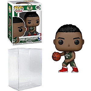 Giannis Antertokounmpo Milwaukee Green Jersey #45 Pop Sports NBA Action Figure (Bundled with Pop Protector to Protect Display Box)