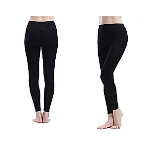 Paradise Silk Pure Silk Knit Women Underwear Long Johns Bottom Only[US10,Black]