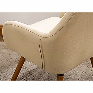 Roundhill Furniture Tuchico Contemporary Fabric Accent Chair, Arm Rest, Tan