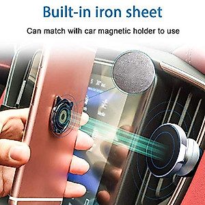 aceyoon Phone Ring Cat Attachable Kickstand Ultra Thin Cute 360 Degree Smartphone Finger Grip Ring Holder Stand Compatible for Phone X, XS, XR, XS Max, 8, 7 Plus, 7, 6S Plus, 6, S9, S10 Black